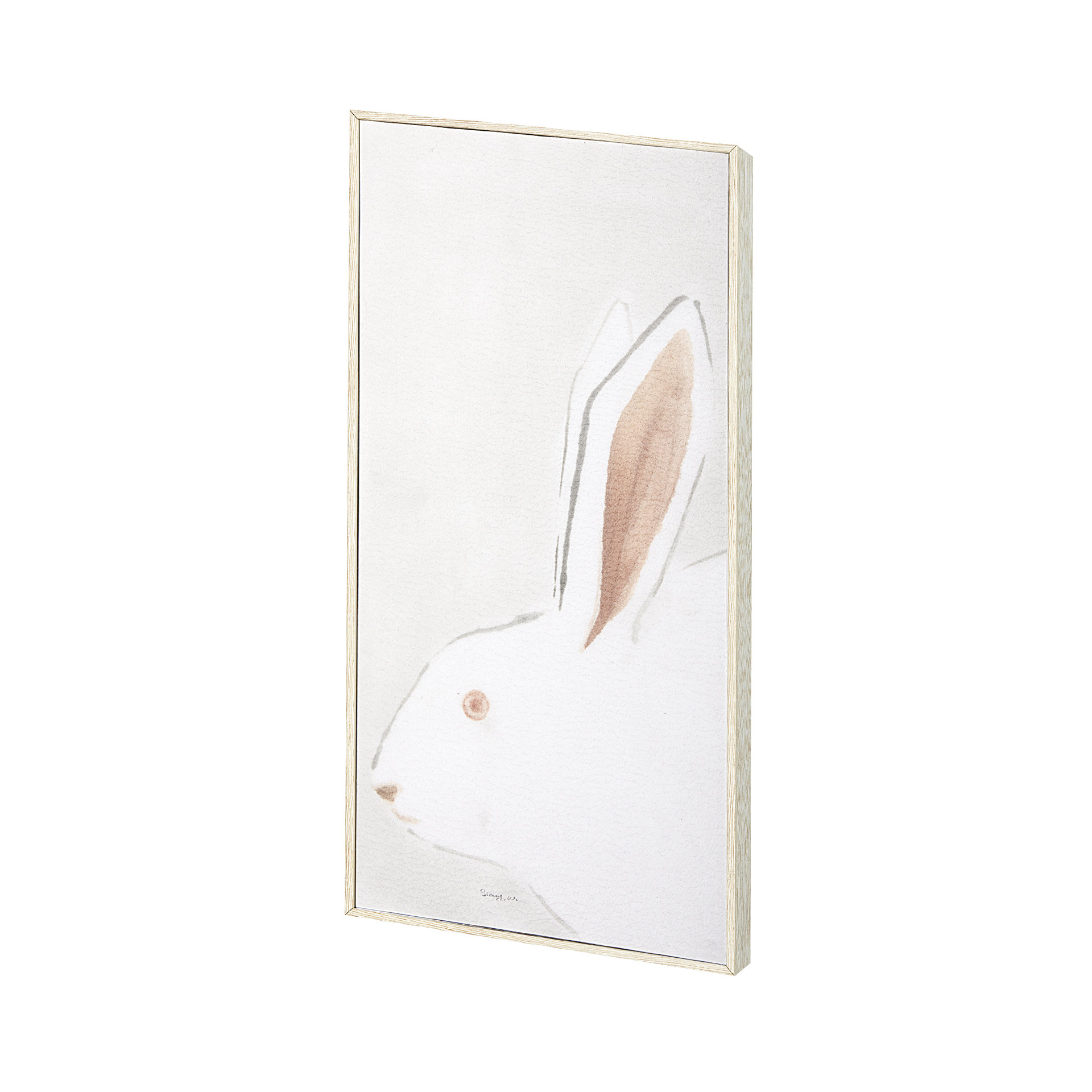 August Grove® Rabit Gazing II a Hand Embelished Textured Framed Art ...