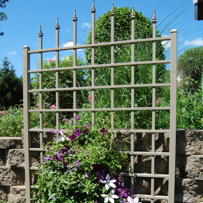 August Grove® Khacheres 95'' H x 57'' W Vinyl Lattice Panel Trellis ...