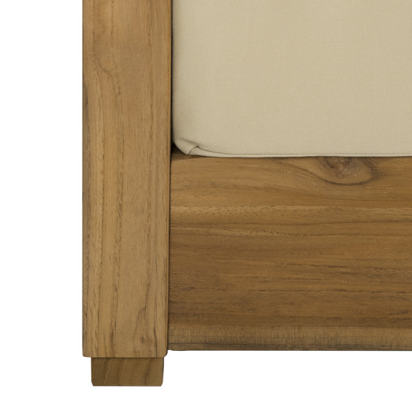 Joss & Main Melrose 76.55'' Teak Outdoor Patio Sofa & Reviews | Wayfair