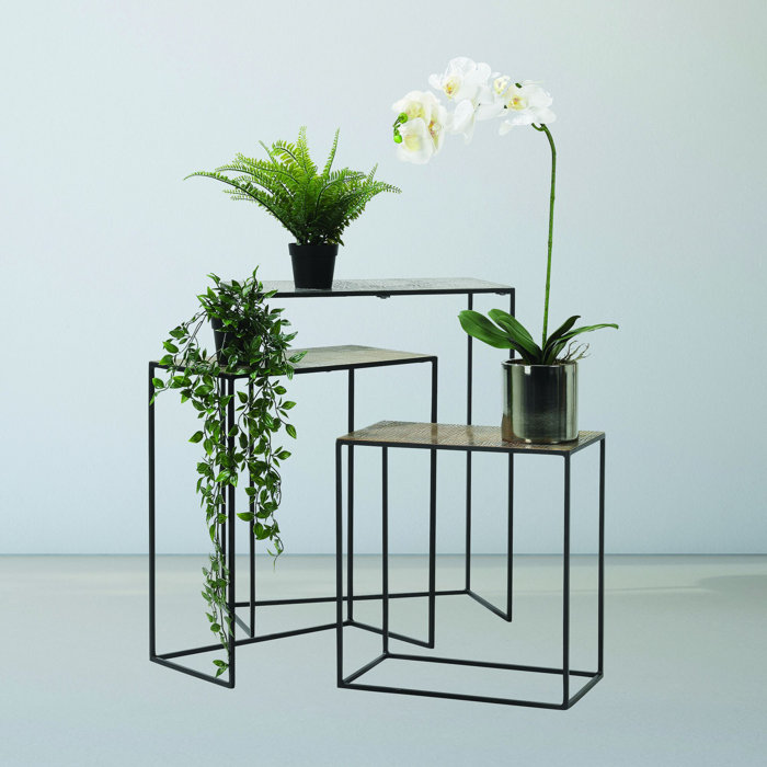 Morplan Blue City Metal 3 Piece Nest of Tables | Wayfair.co.uk