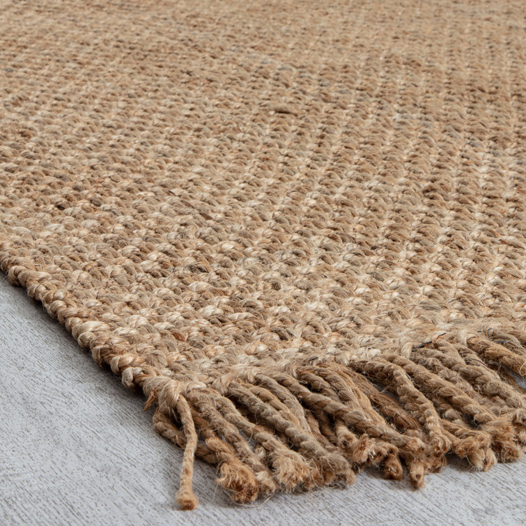Madalene Hand Loomed Jute/Sisal Brown Rug | Birch Lane
