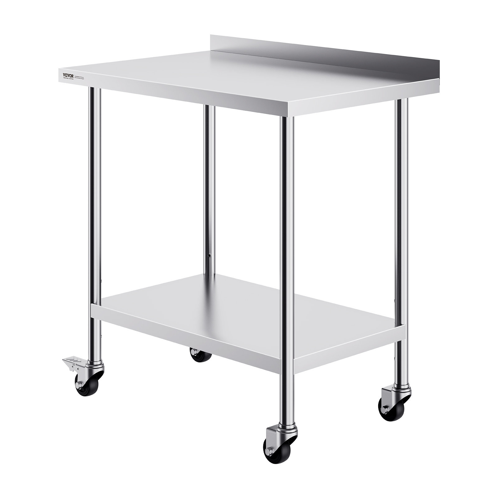 VEVOR Stainless Steel 24'' W x 40'' H Adjustable Portable Work Table ...