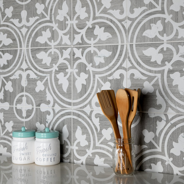 Merola Tile Llama Arte Loire Verso 10" x 10" Porcelain Patterned Wall ...