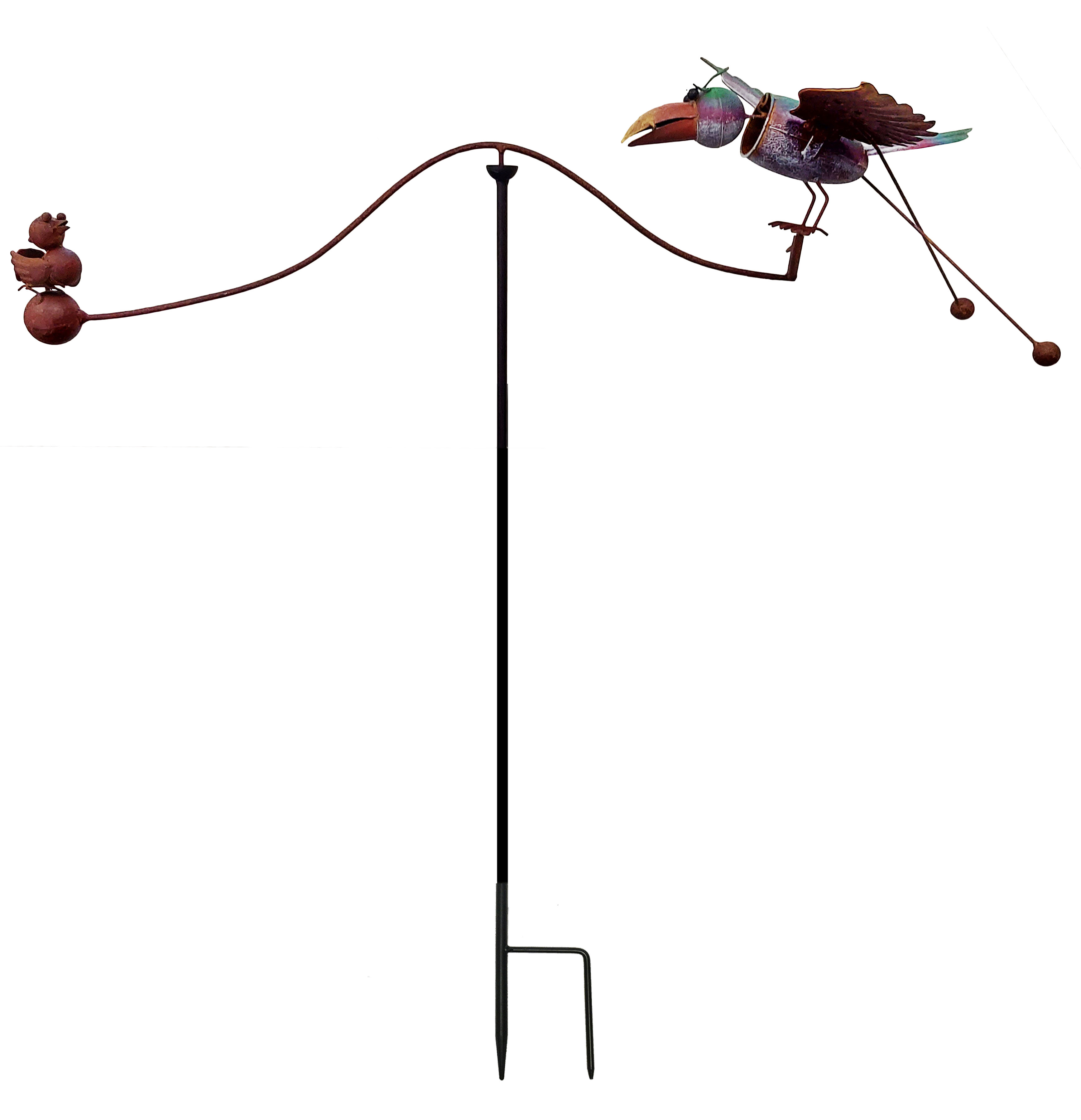 Arlmont & Co. Old Crow and Baby Rustic Spinning Balancing Outdoor ...