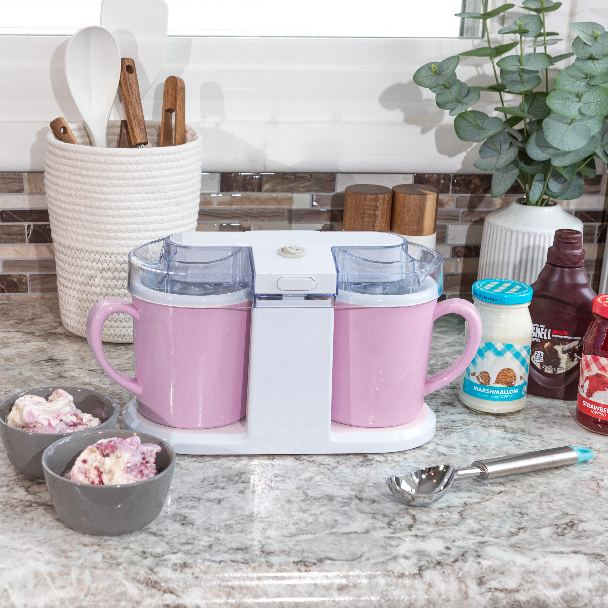 Classic Cuisine Ice Cream Maker - 2QT Ice Cream Machine Makes Sorbet ...