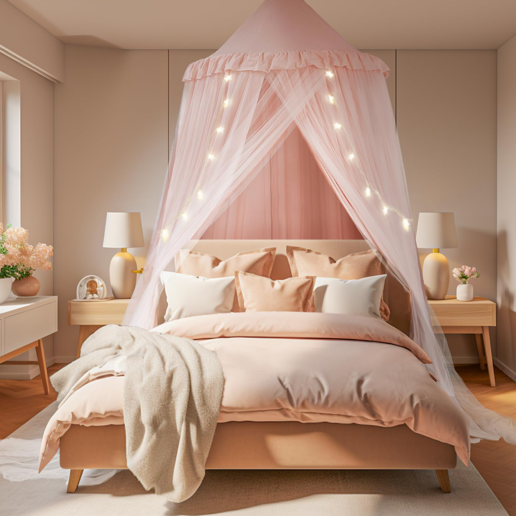 Isabelle & Max™ Starlight Bed Canopy, Double-Layer Bed Canopy, Game ...