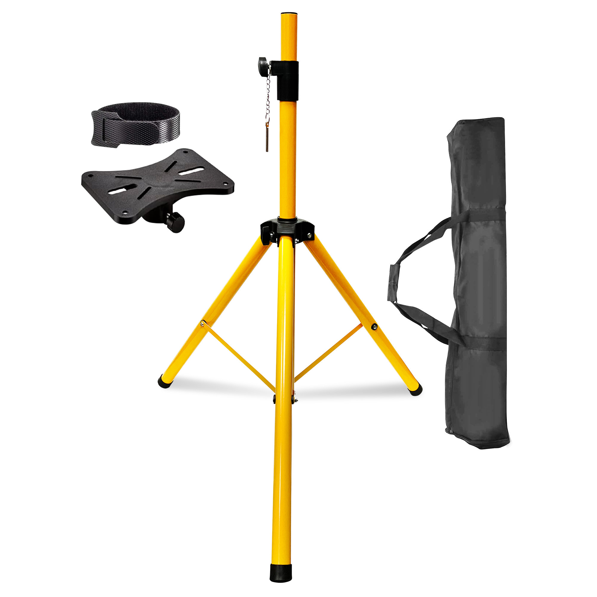 Inbox Zero 5 Core Speaker Stand Tripod Heavy Duty Adjustable Up to 72 ...