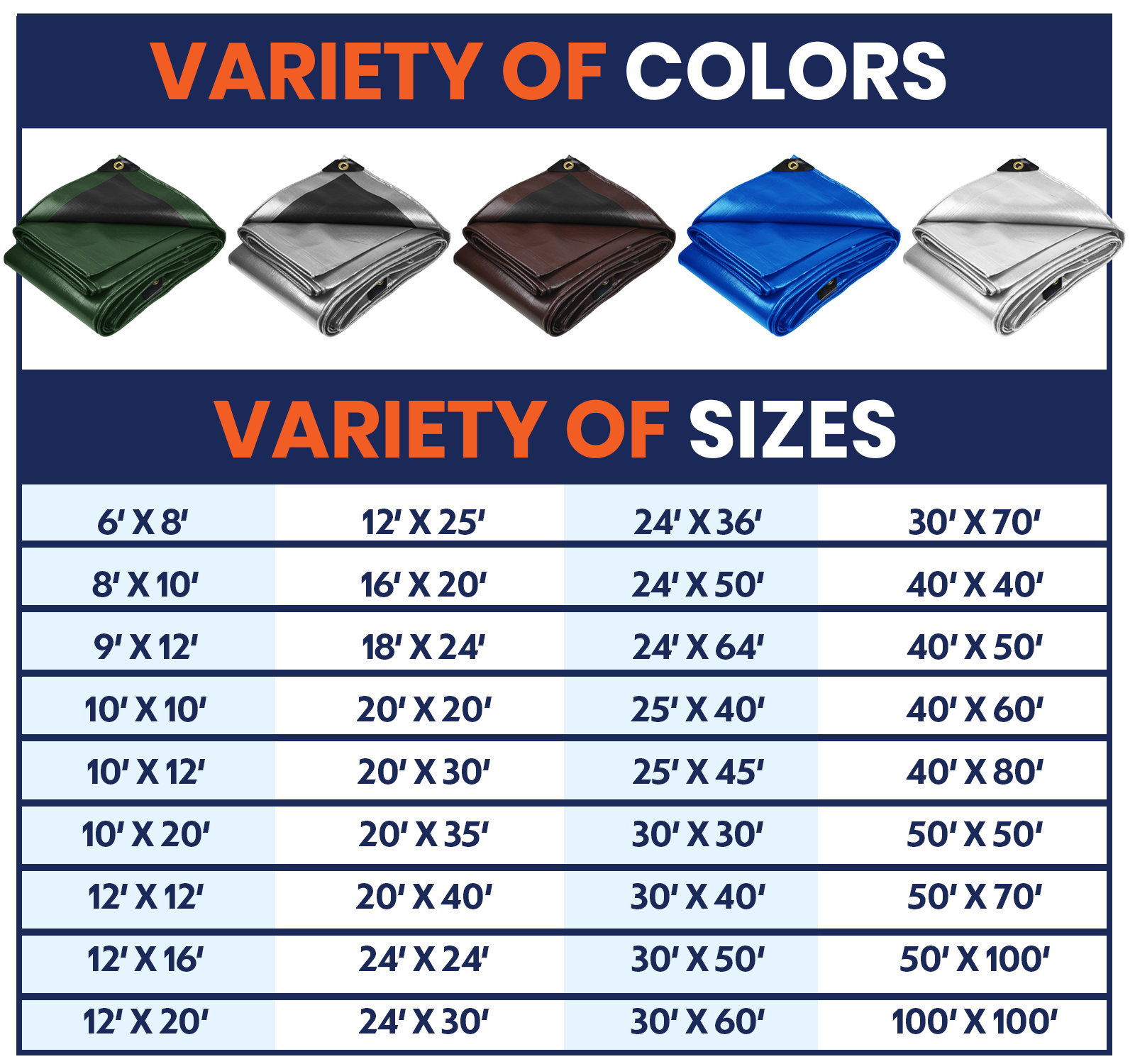 Tarpco Safety 30 ft. x 30 ft. 7 Mil Heavy Duty Polyethylene Tarp ...