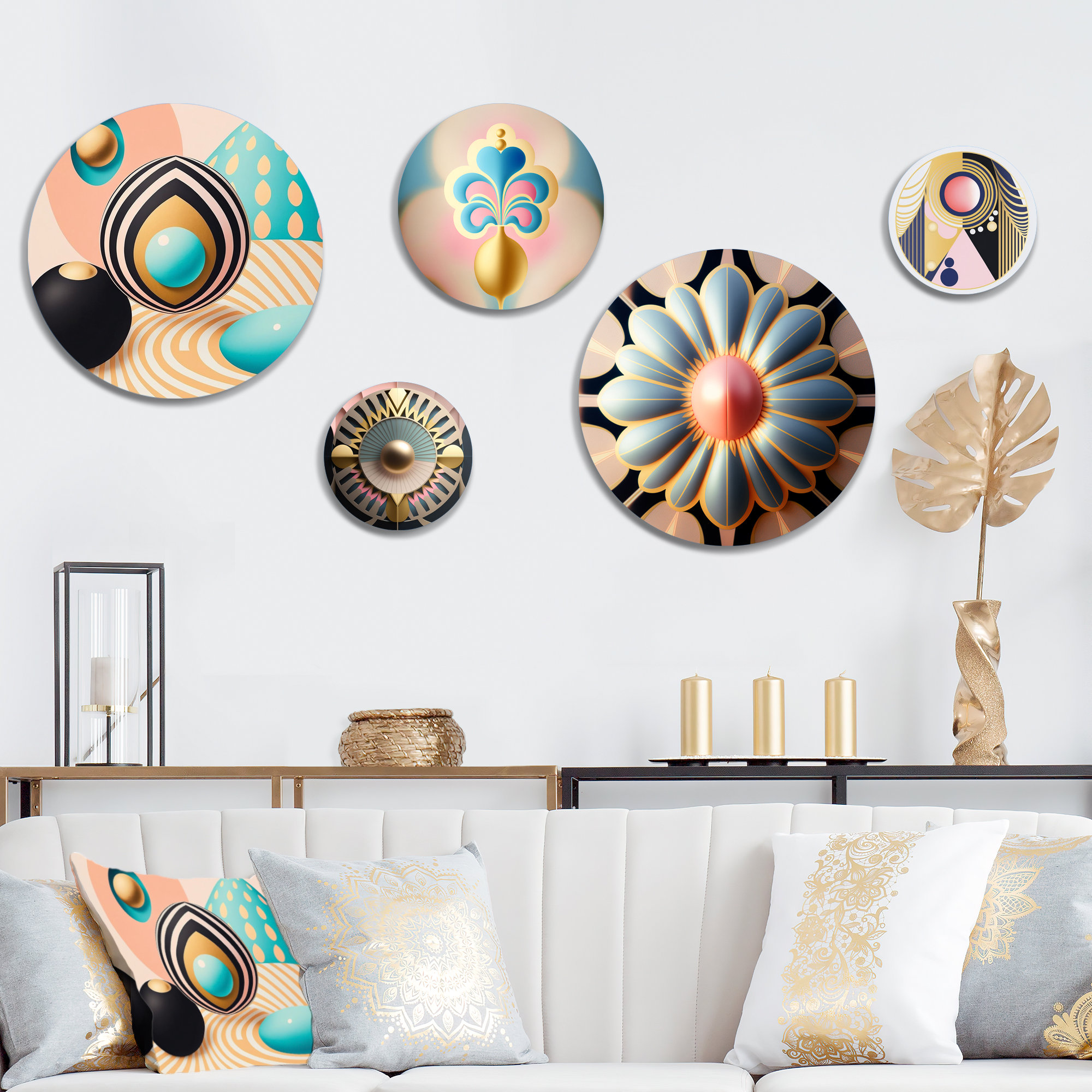 Design Art Blue Moon Universe - Modern Metal Wall Décor | Wayfair