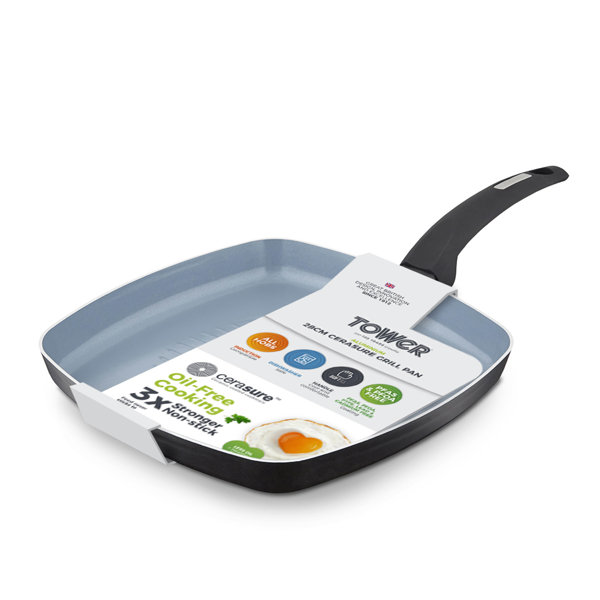 Tower 46.5cm Non-Stick Grill and Griddle Pan | Wayfair.co.uk