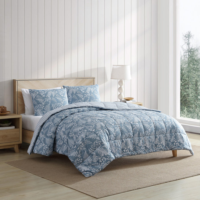 Eddie Bauer Fern Garden Blue Reversible Comforter Set & Reviews | Wayfair