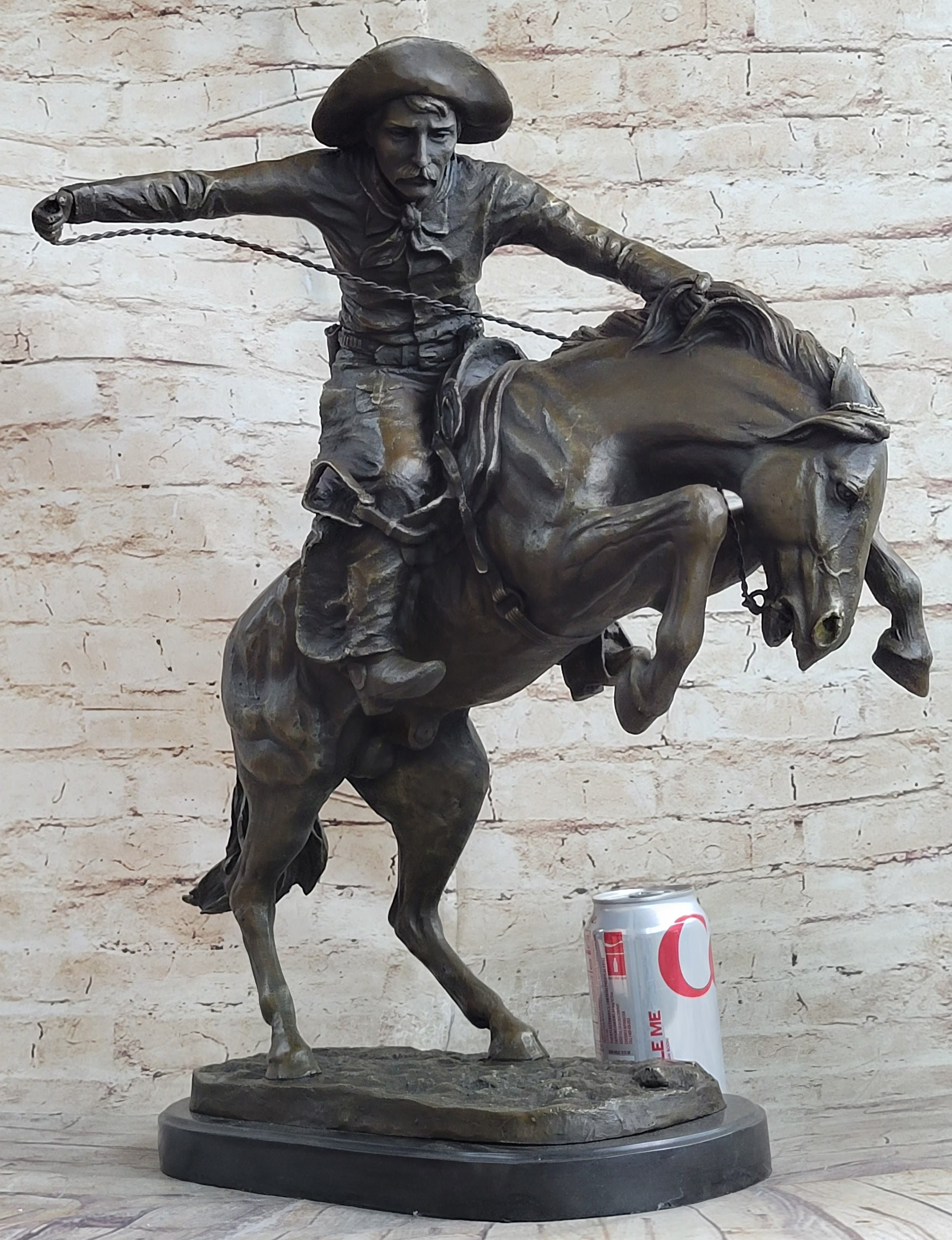 Bronzhaus EXTRA LARGE ''Bronco Buster'' Solid Bronze Statue by Frederic ...
