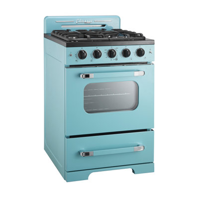 Unique Classic Retro 24" 4 burner 2.9 cu. ft. Freestanding Gas Range ...
