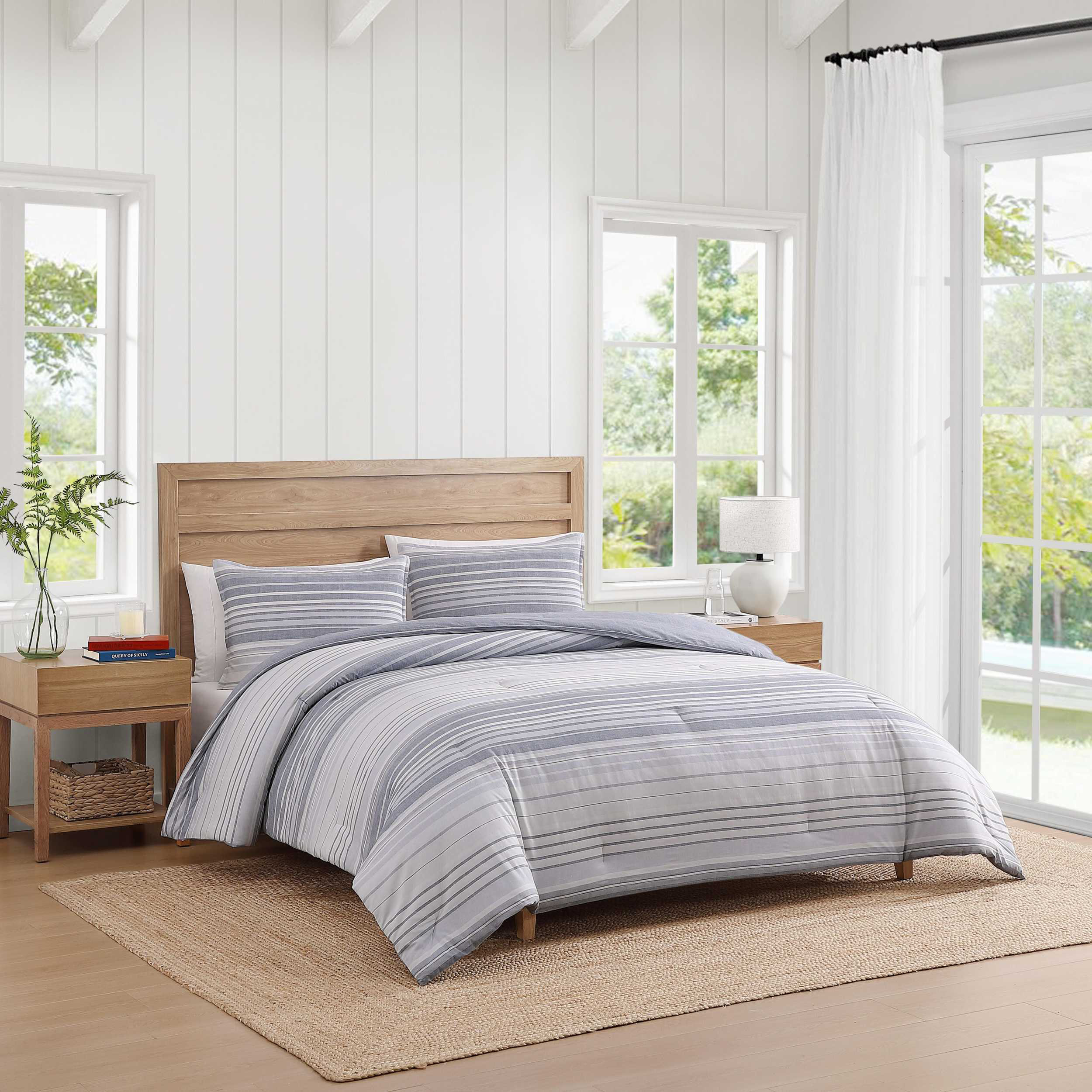 grey textured bed sheets