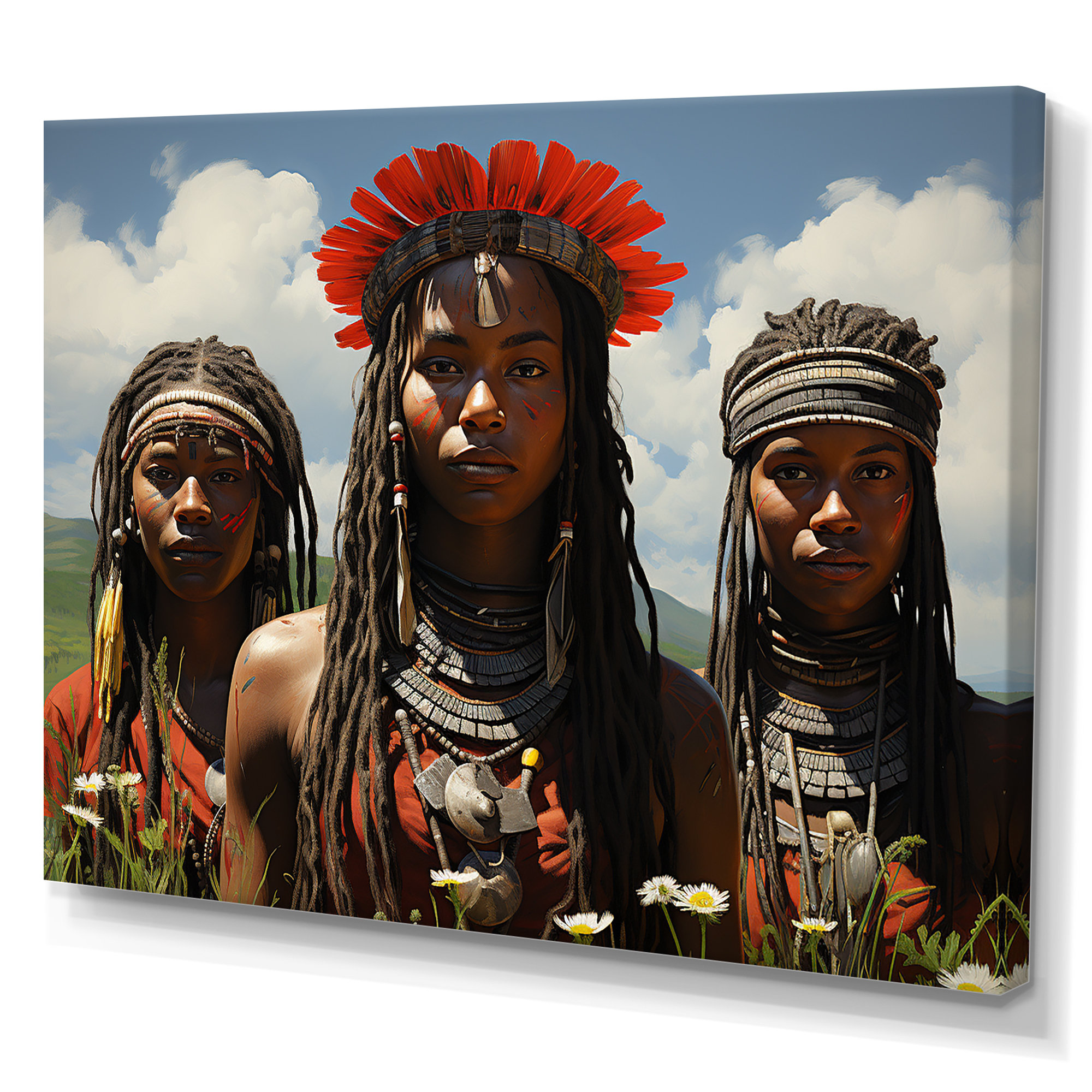 Dakota Fields Red Himba Cultural Elegance Woman Portrait II - African ...