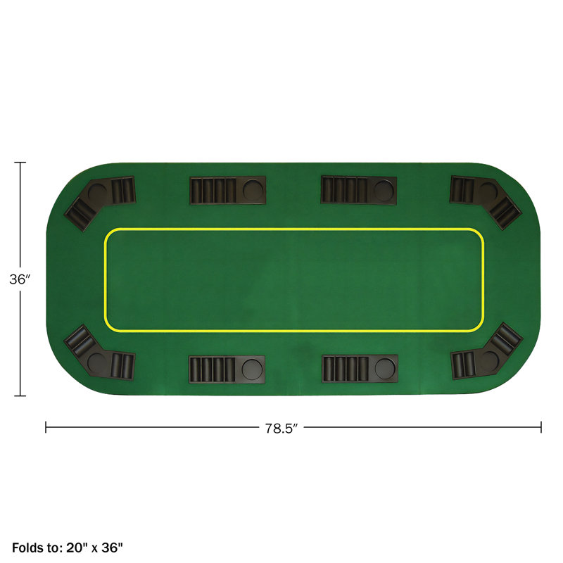Trademark Global Deluxe Texas Holdem Folding Poker Table Cover ...