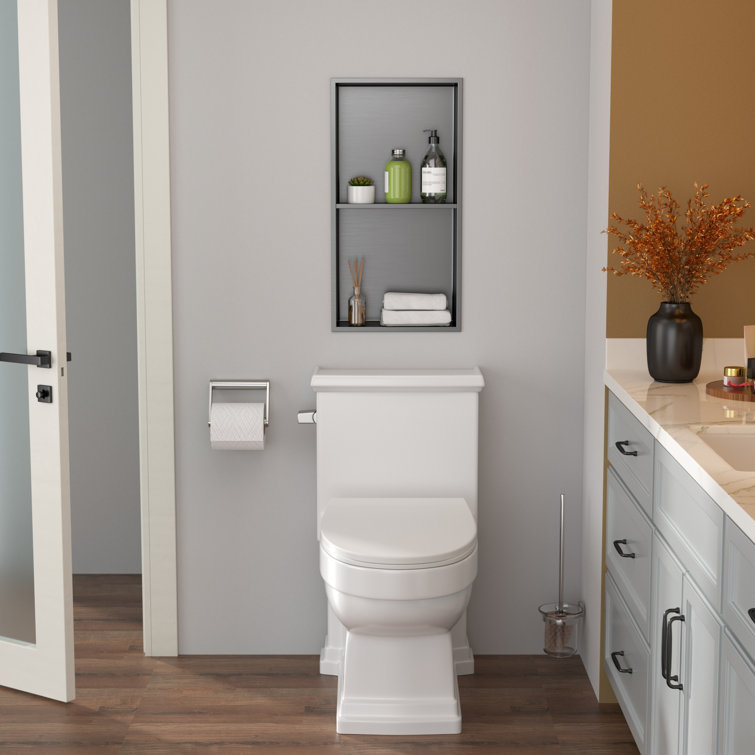 Lordear 12" W x 24" H Shower Niche Double Shelf Stainless Steel ...