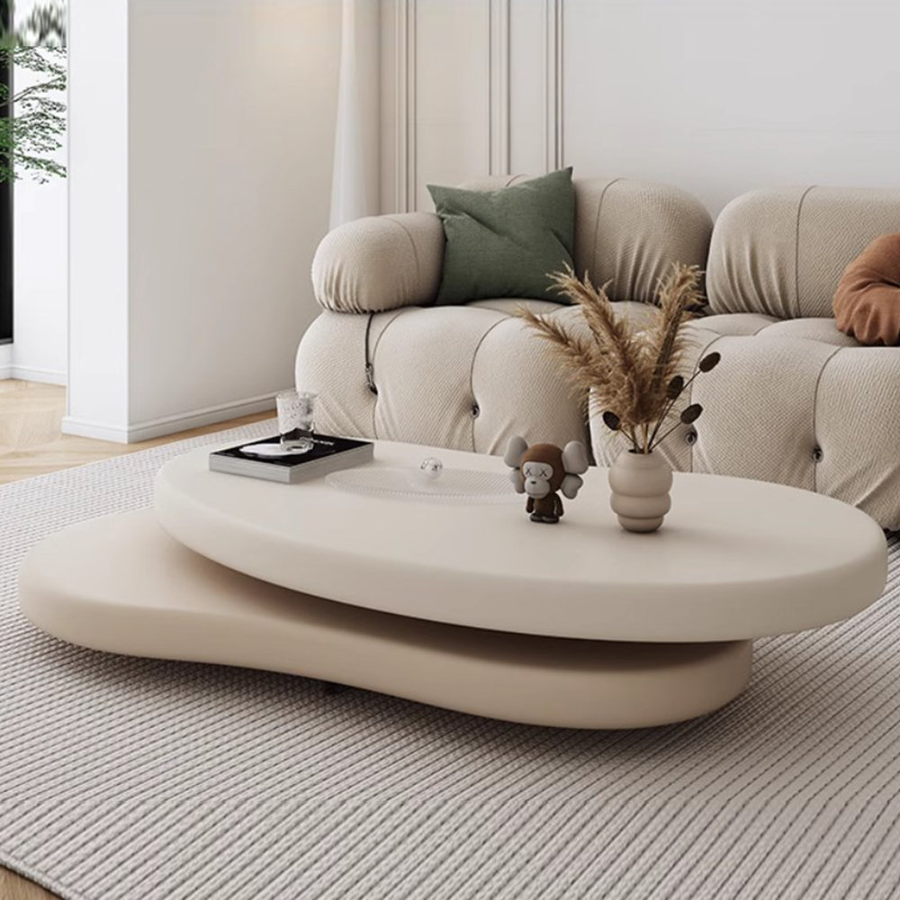 Orren Ellis Cream Style Simple Coffee Table Coffee Table & Reviews ...