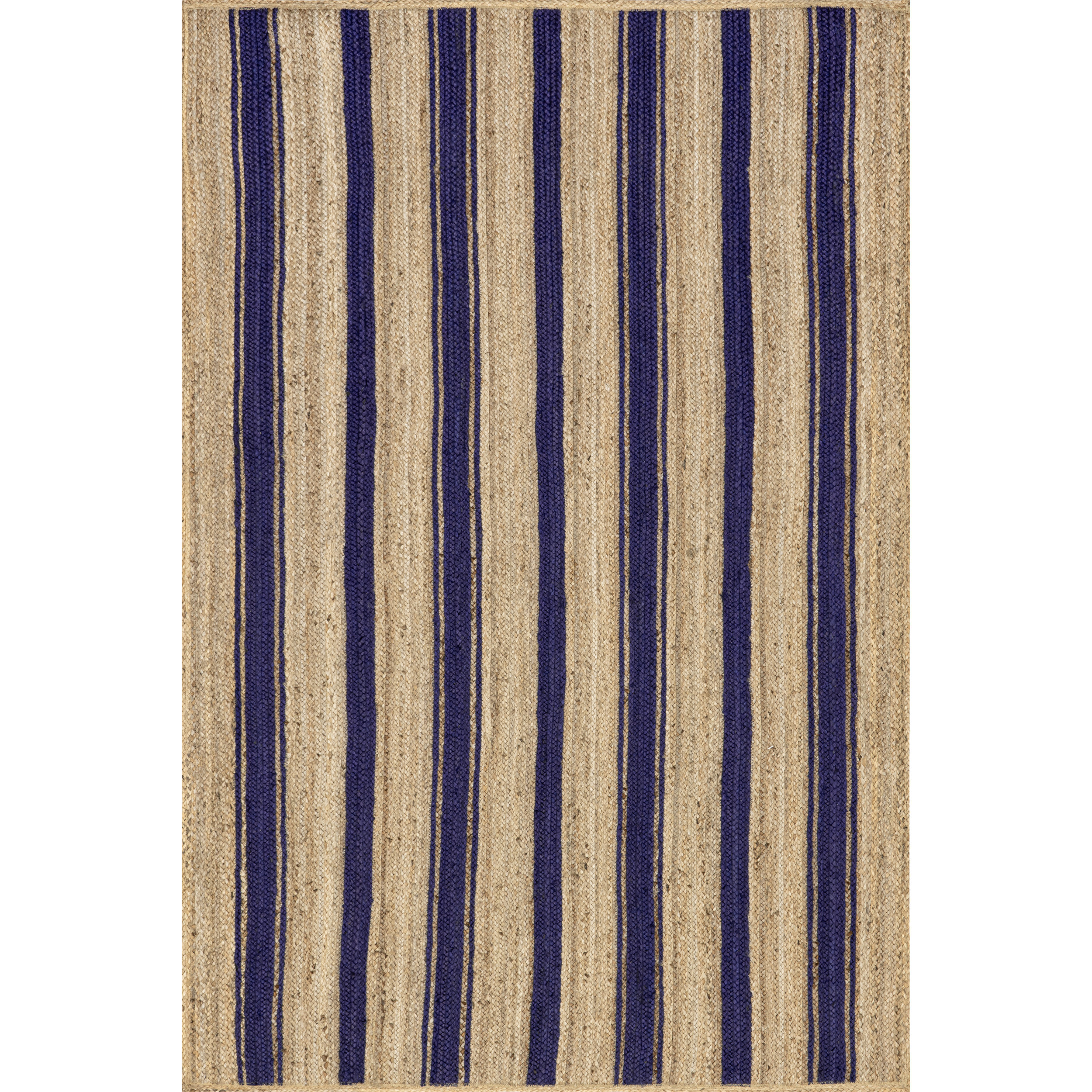 Breakwater Bay Allesse Striped Jute Area Rug | Wayfair
