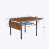 17 Stories Folding Dining Table, 1.2 inches thick table top, for Dining ...