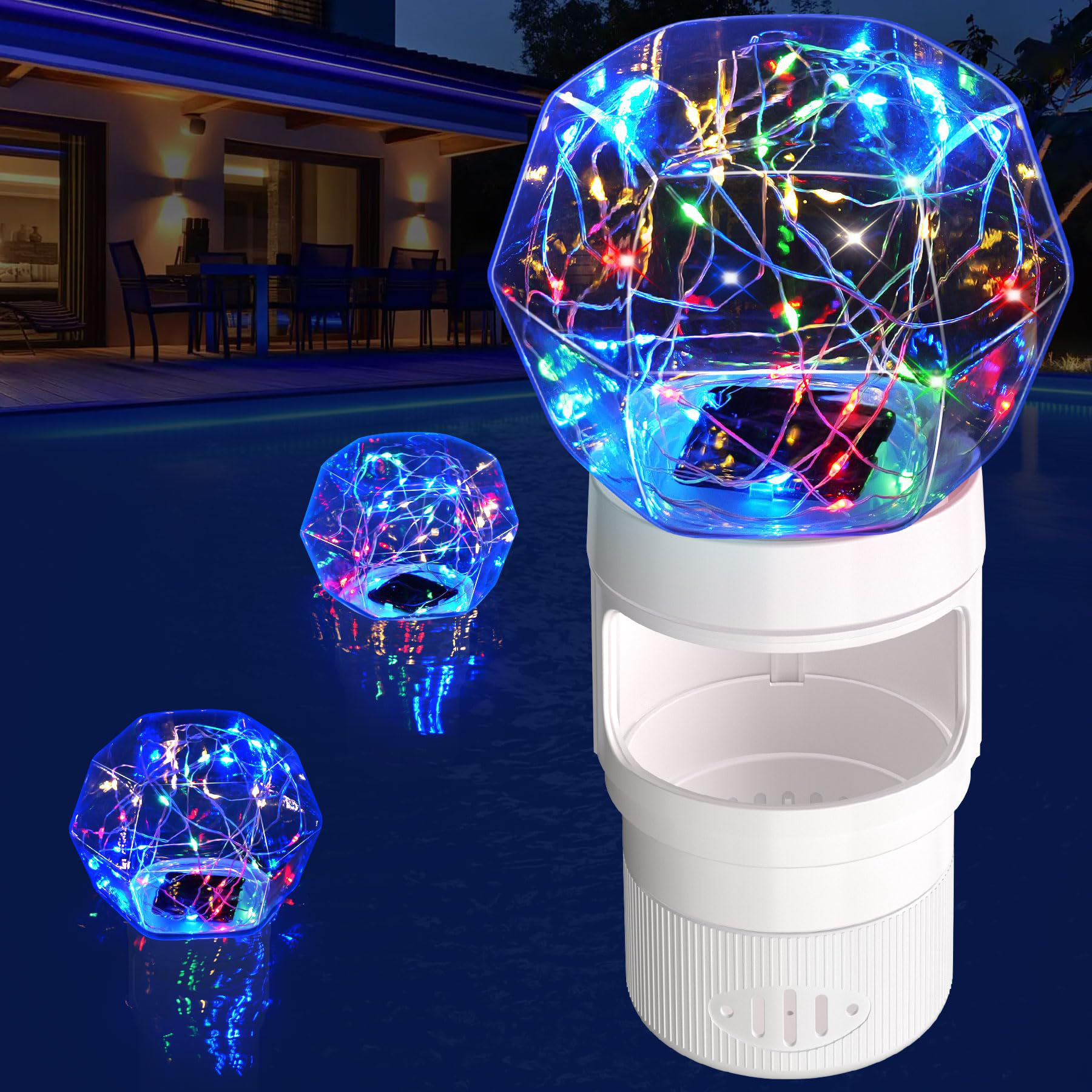 Zeki Shoggy Solar Chlorine Floater,Pool Chlorines Floater With Colorful ...