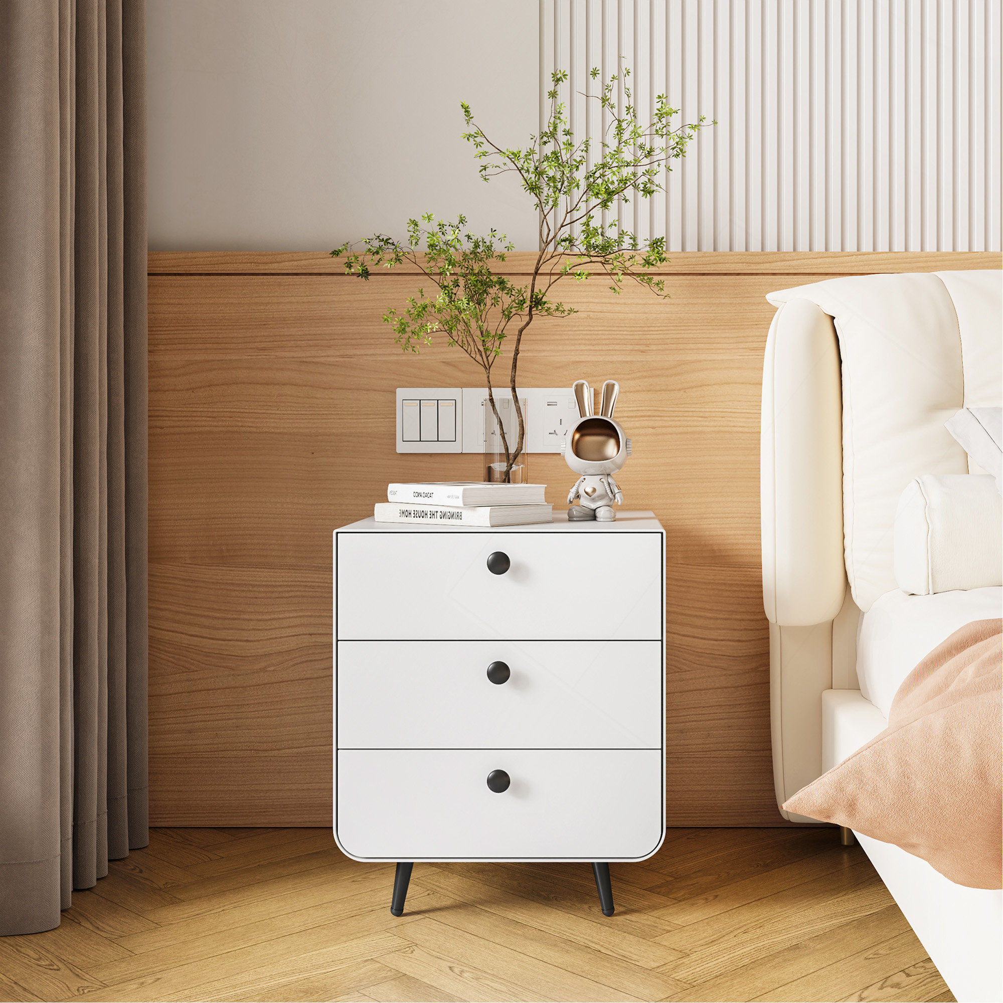George Oliver Modern Night Stand Storage Cabinet - Wayfair Canada