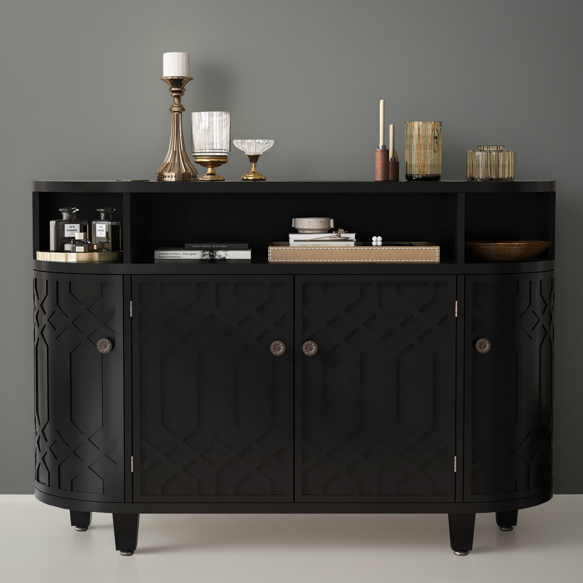 Red Barrel Studio® 48" Kitchen Storage Sideboard Buffet Cabinet Console ...