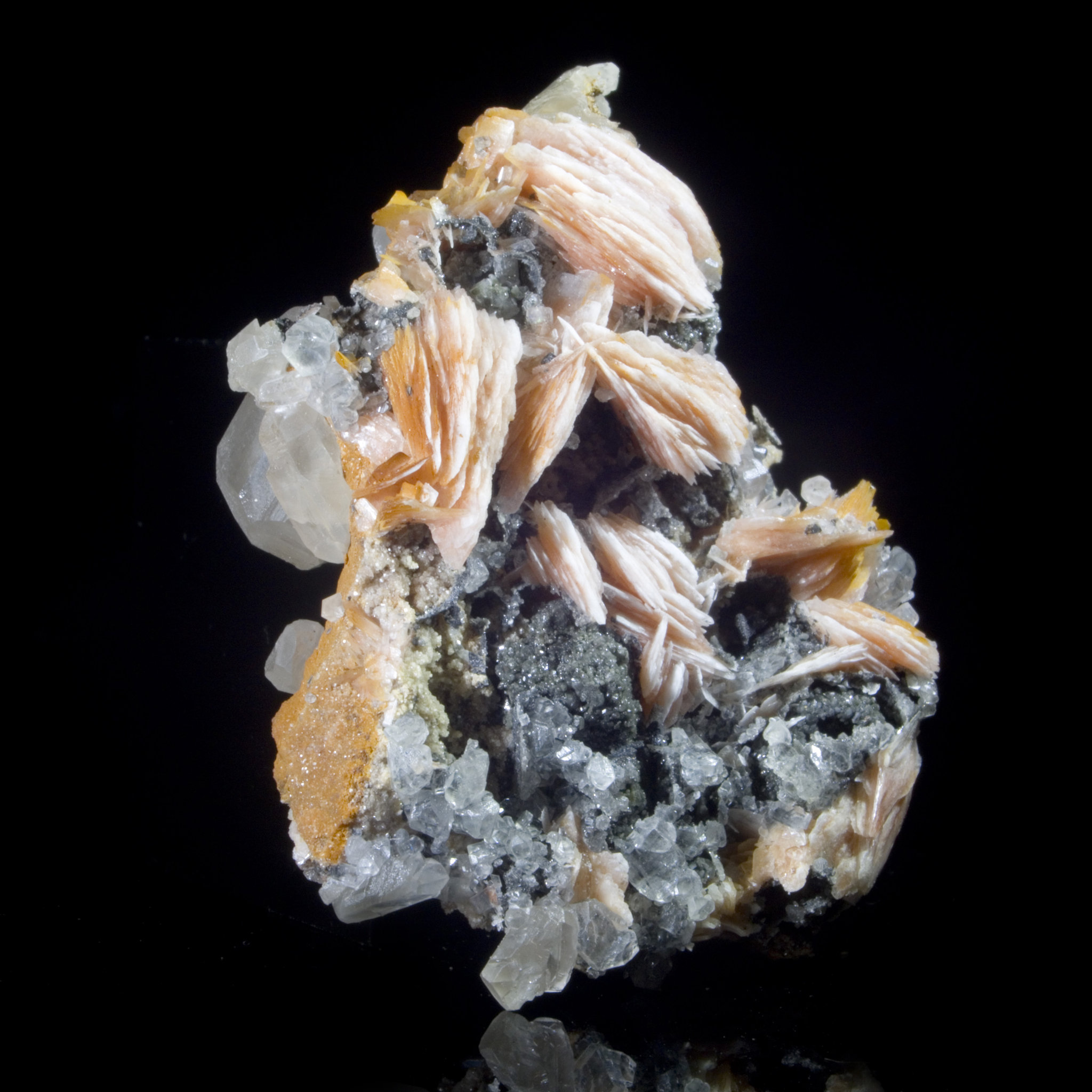Dakota Fields Cerussite, Pink Barite and Galena - Mibladen, Morocco ...