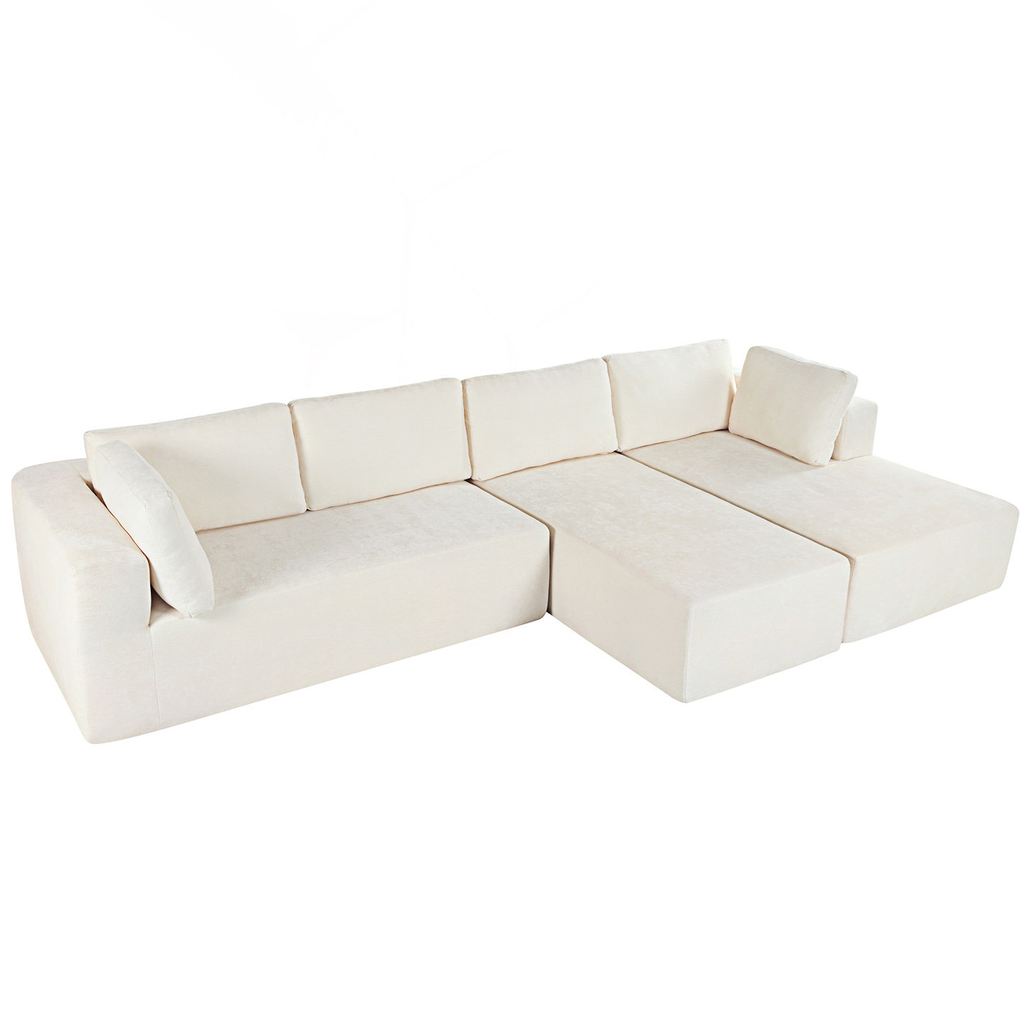 Corrigan Studio Modern Large Modular Sectional Sofa, 3 Piece Free ...