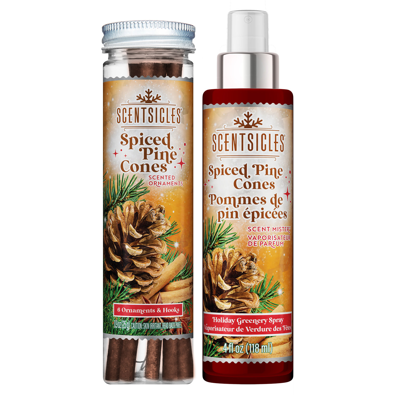 Scentsicles 6pc Stick and Spray Spiced Pine Cones - 2 Pack - Wayfair Canada