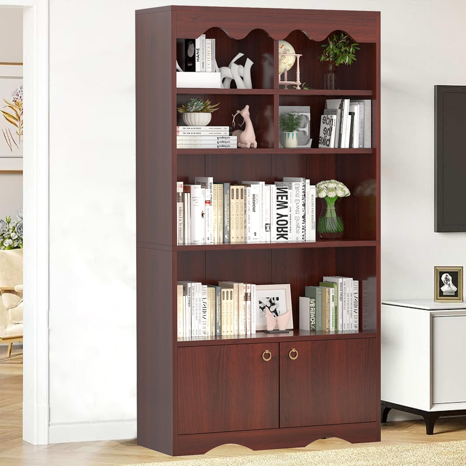 Breakwater Bay Sayvon 63" H x 31.5" W Standard Bookcase - Wayfair Canada