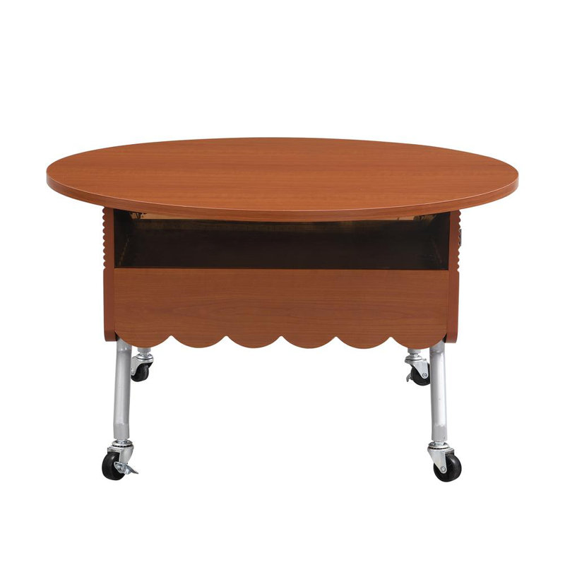 Ivy Bronx Round Lift-Top Coffee Table with Wheels | Wayfair