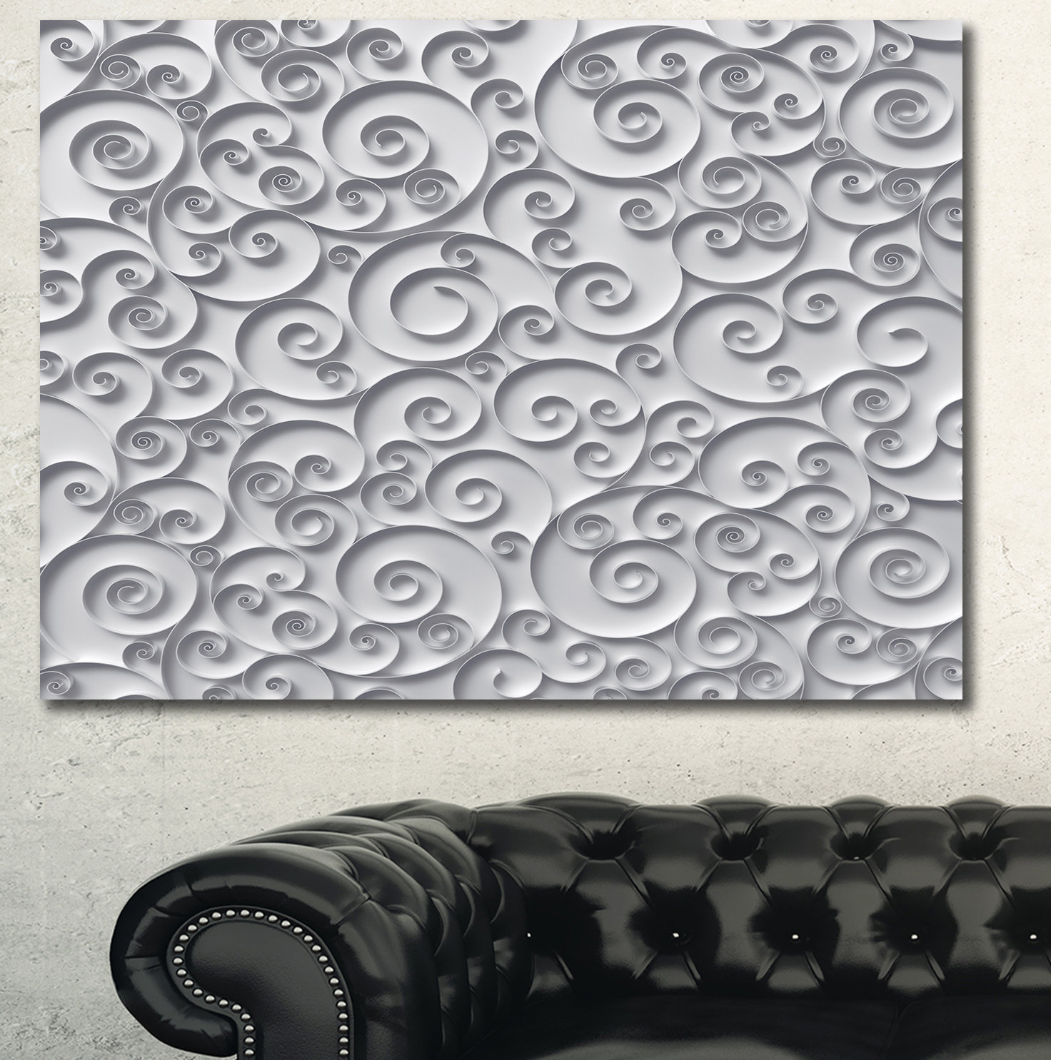 Design Art Curly Paper Quilling Ribbons - Wrapped Canvas Graphic Art ...