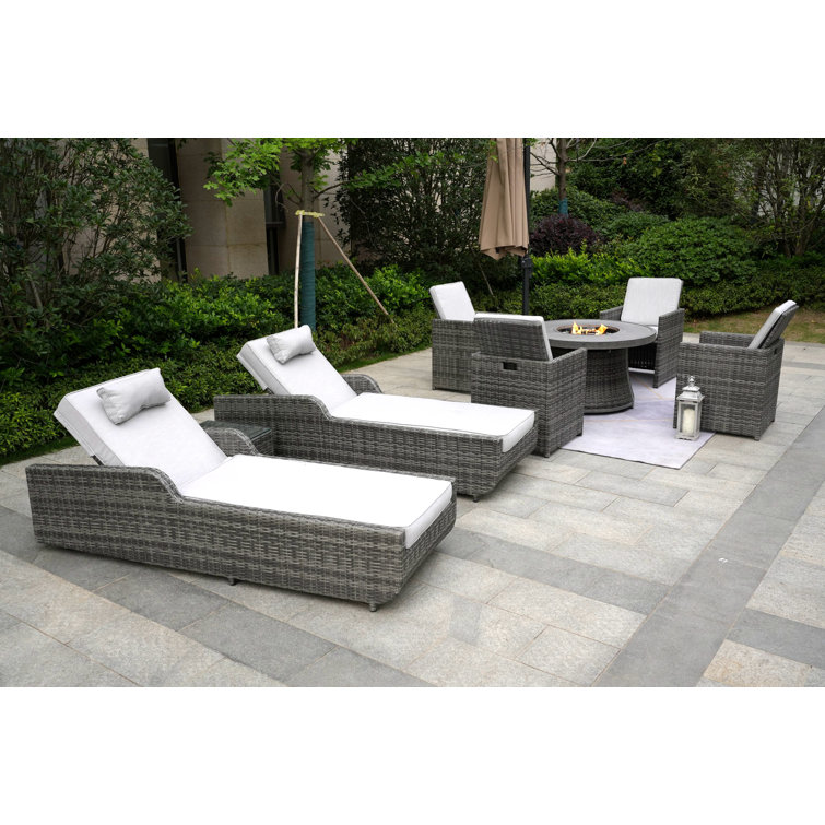 Lark Manor Areefa 6 - Person Outdoor Seating Group with Cushions ...