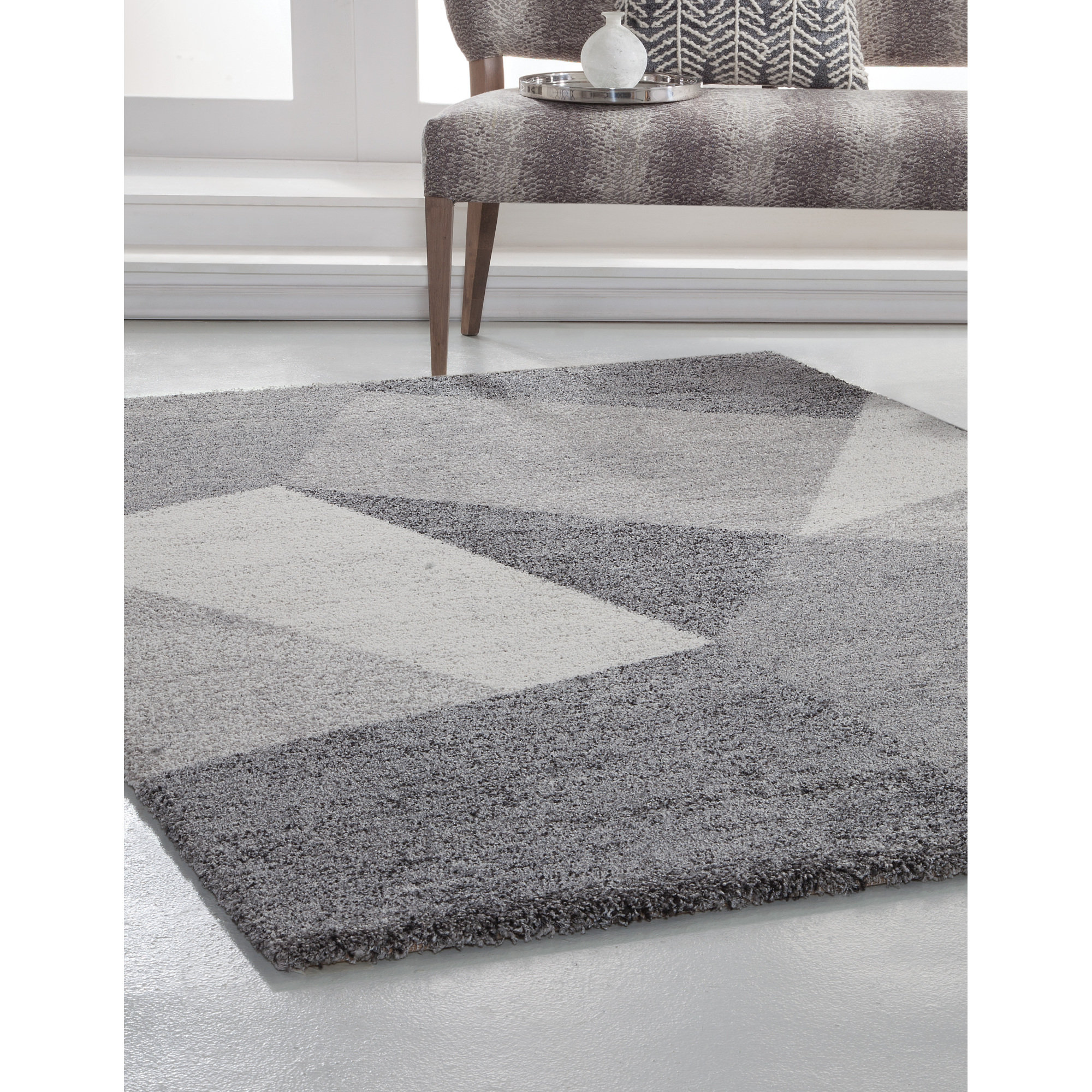 Orren Ellis Geometric Elegance Rug Enhance Home Ambiance | Wayfair
