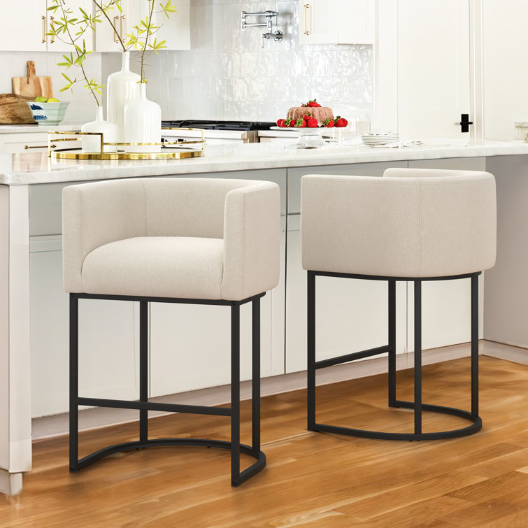 Wade Logan® Bechtold Upholstered 27'' Counter Stool & Reviews | Wayfair