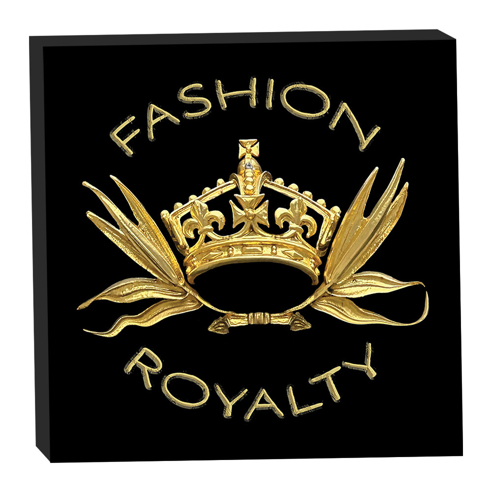 Trinx Fashion Royalty Gold Crown 16x16 | Wayfair