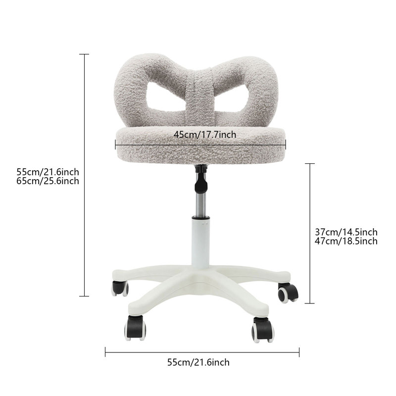 Mercer41 Makeup Roller Chair With Soft Cushion And Backrest | Wayfair