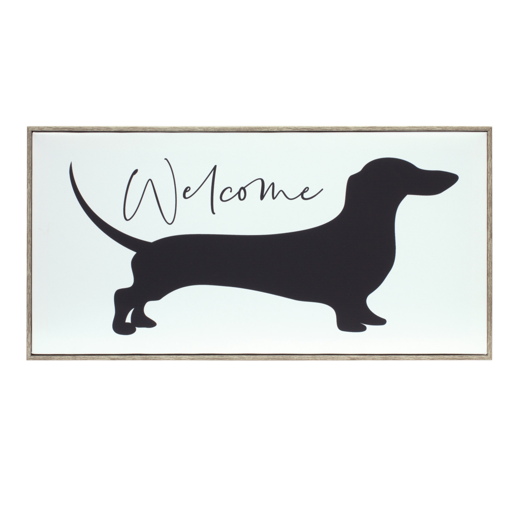 Red Barrel Studio® Wood Framed Dachshund Welcome Sign 19.75"L-85117DS ...