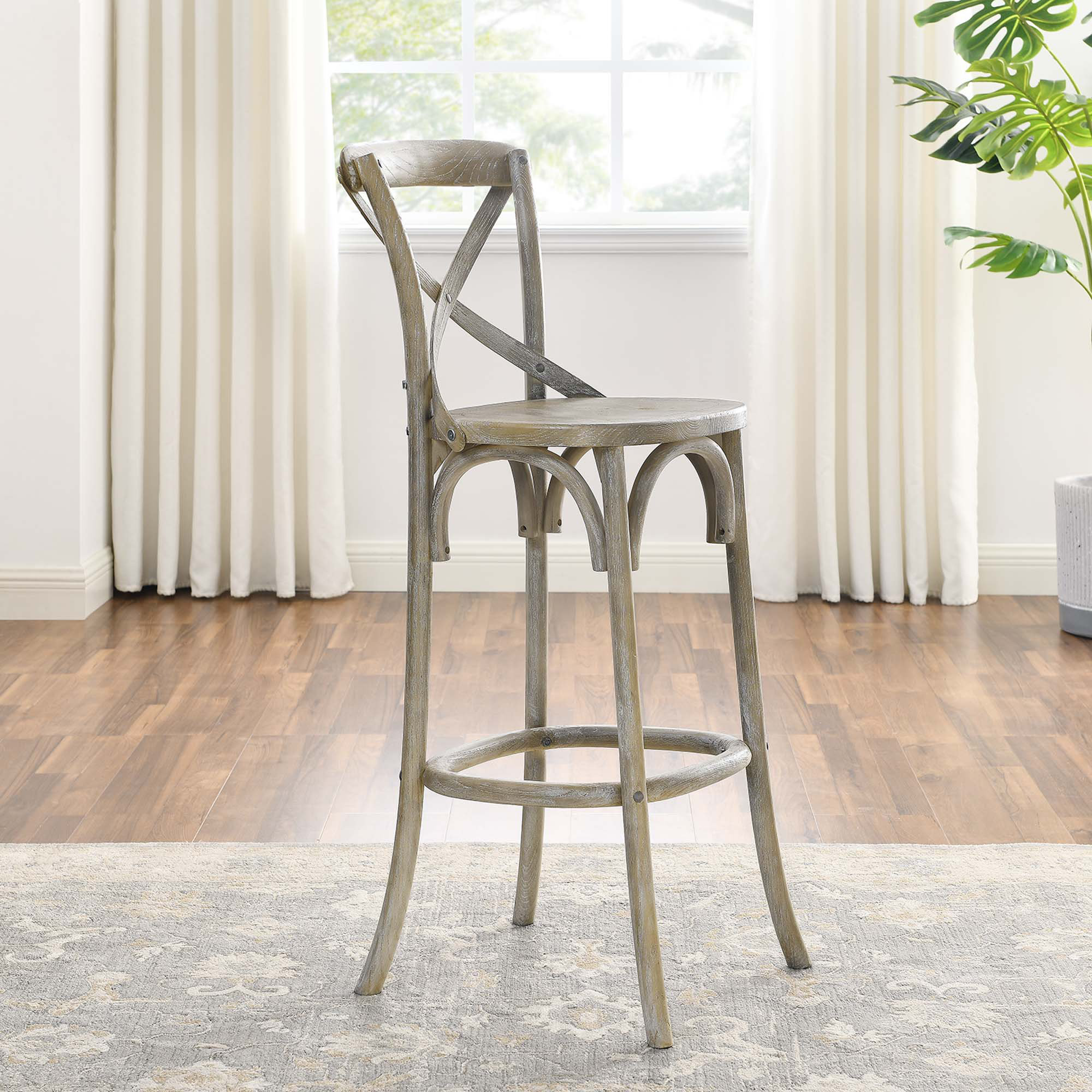 Modway Gear Bar Stool In Gray | Wayfair