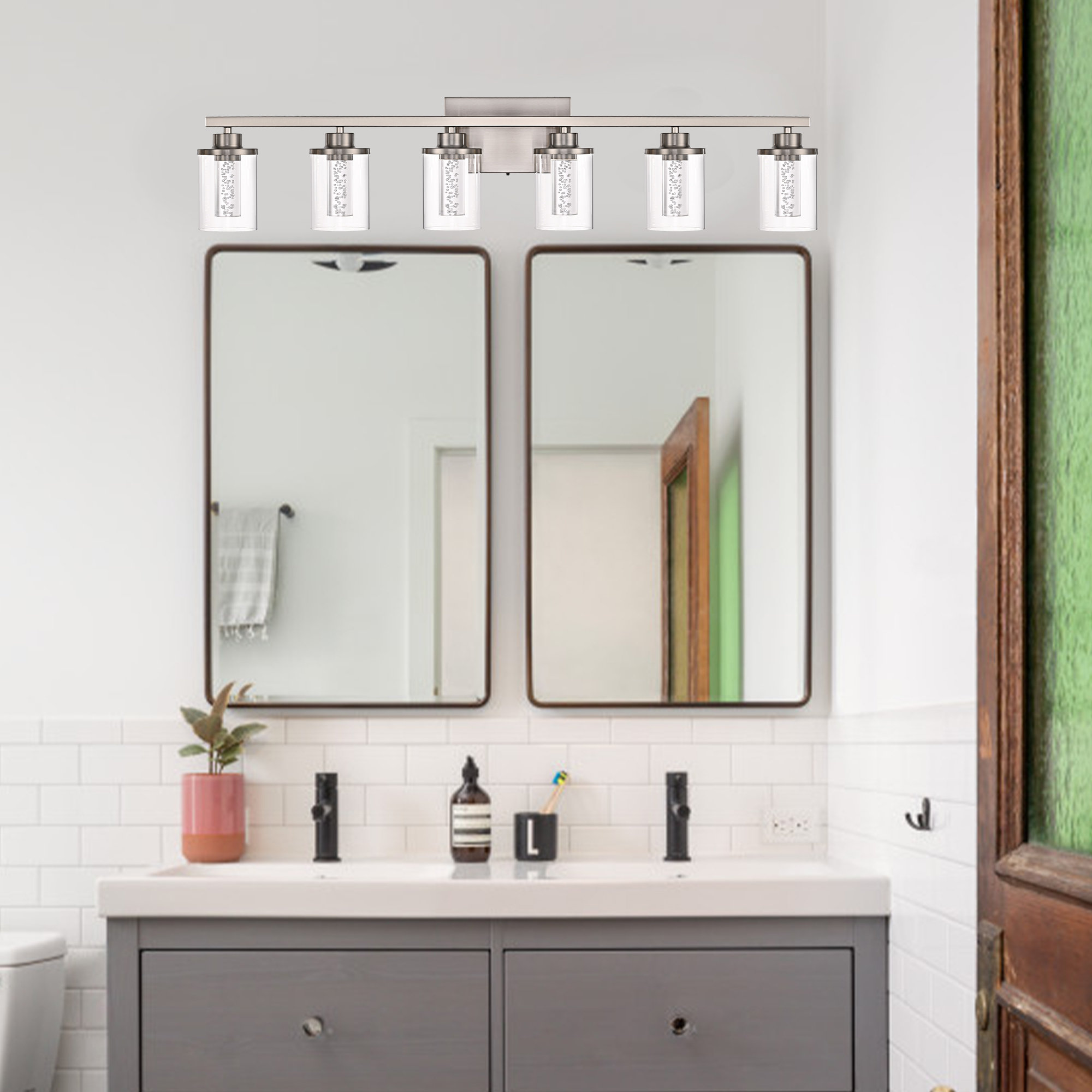 Ivy Bronx 6-Light Vanity Lights, Bathroom Vanity Light Fixtures ...