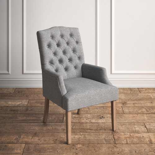 Kelly Clarkson Home Lila Tufted Solid Back Arm Chair & Reviews | Wayfair