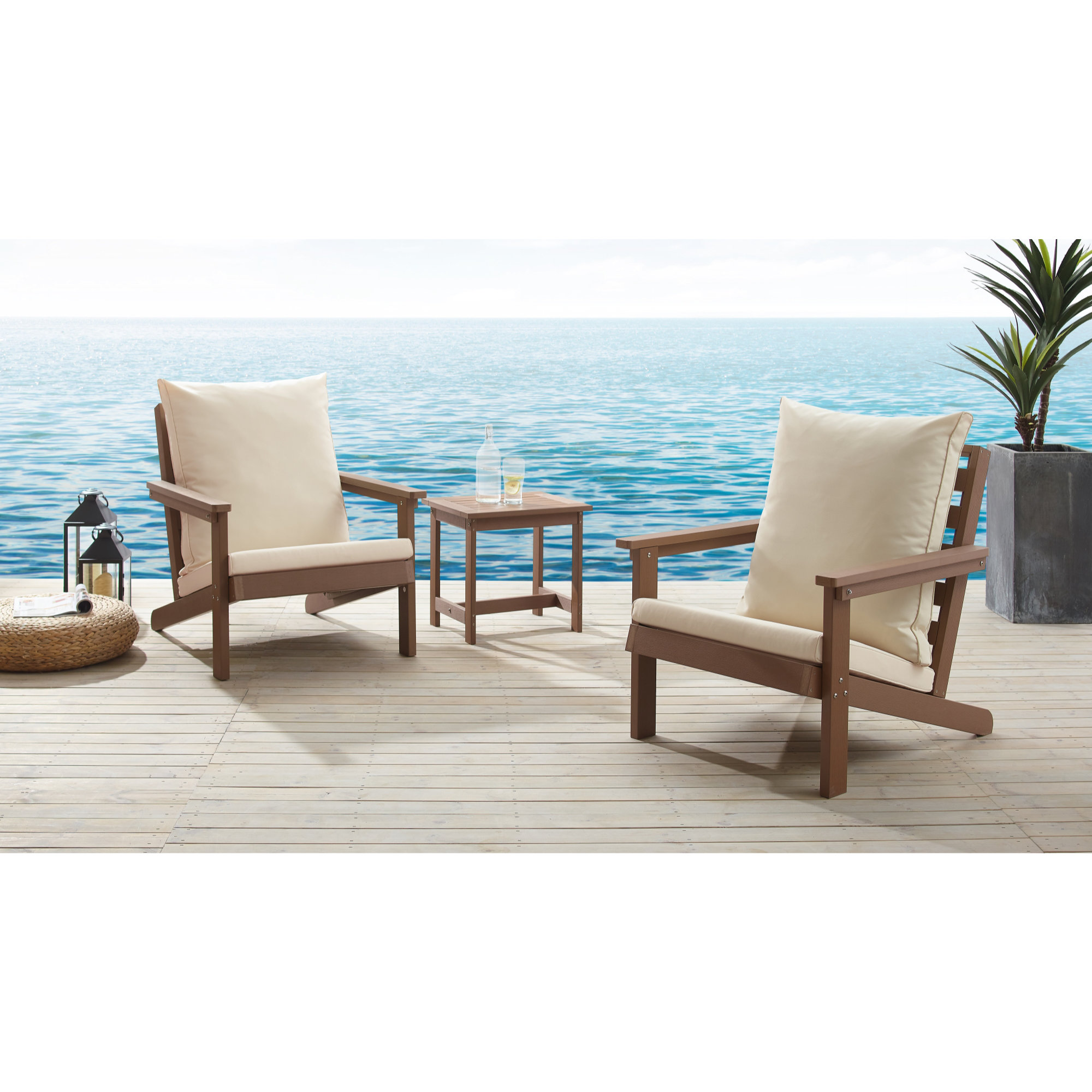 Dovecove Hanan 3 Piece Multiple Chairs Seating Group with Cushions ...