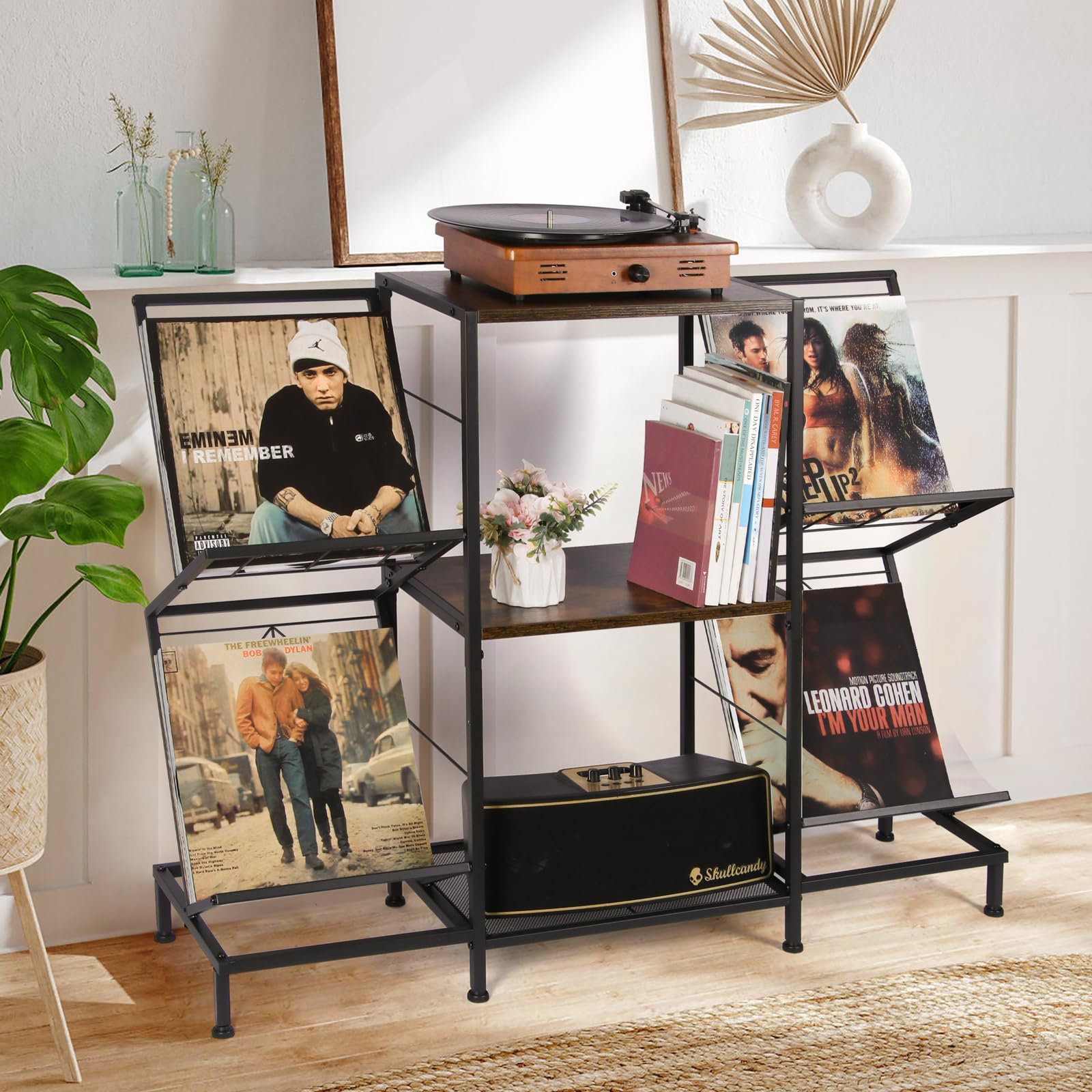 Trent Austin Design Table tourne-disque avec rangement pour disques ...