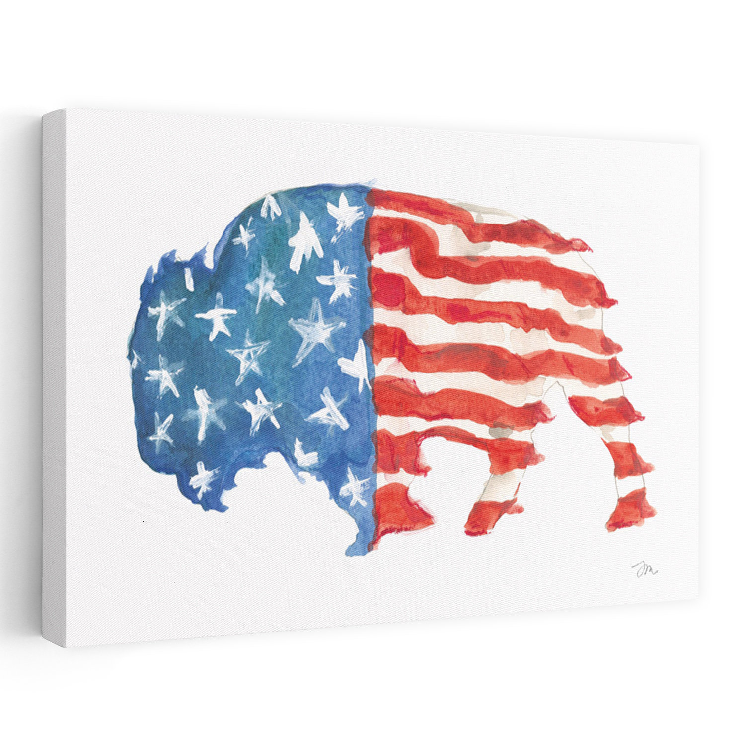 Ophelia & Co. Patriotic Buffalo - Contemporary Patriotic Buffalo Red ...