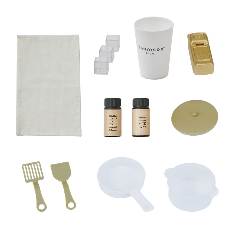 Teamson Kids Little Chef Cyprus Play Kitchen Set, Light Oak/White ...