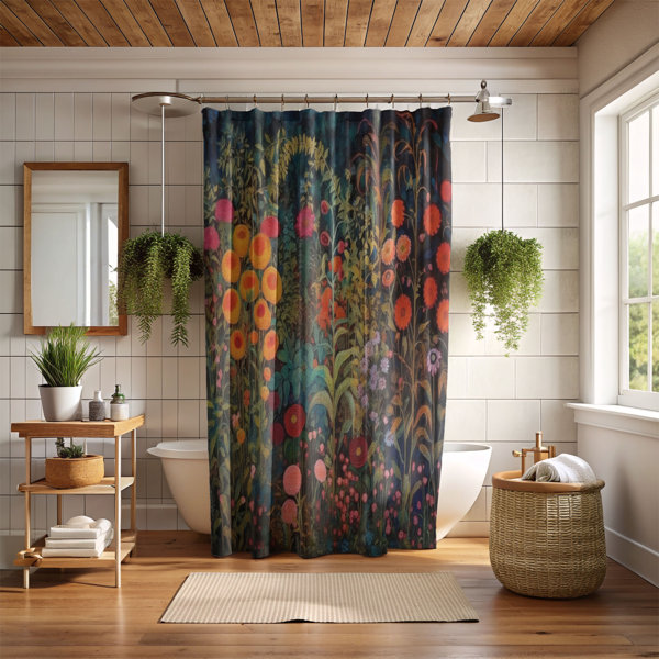 Bungalow Rose Martain Floral Shower Curtain "& Reviews" | Wayfair
