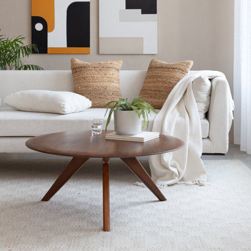 Round Wood Coffee Tables You'll Love | Wayfair