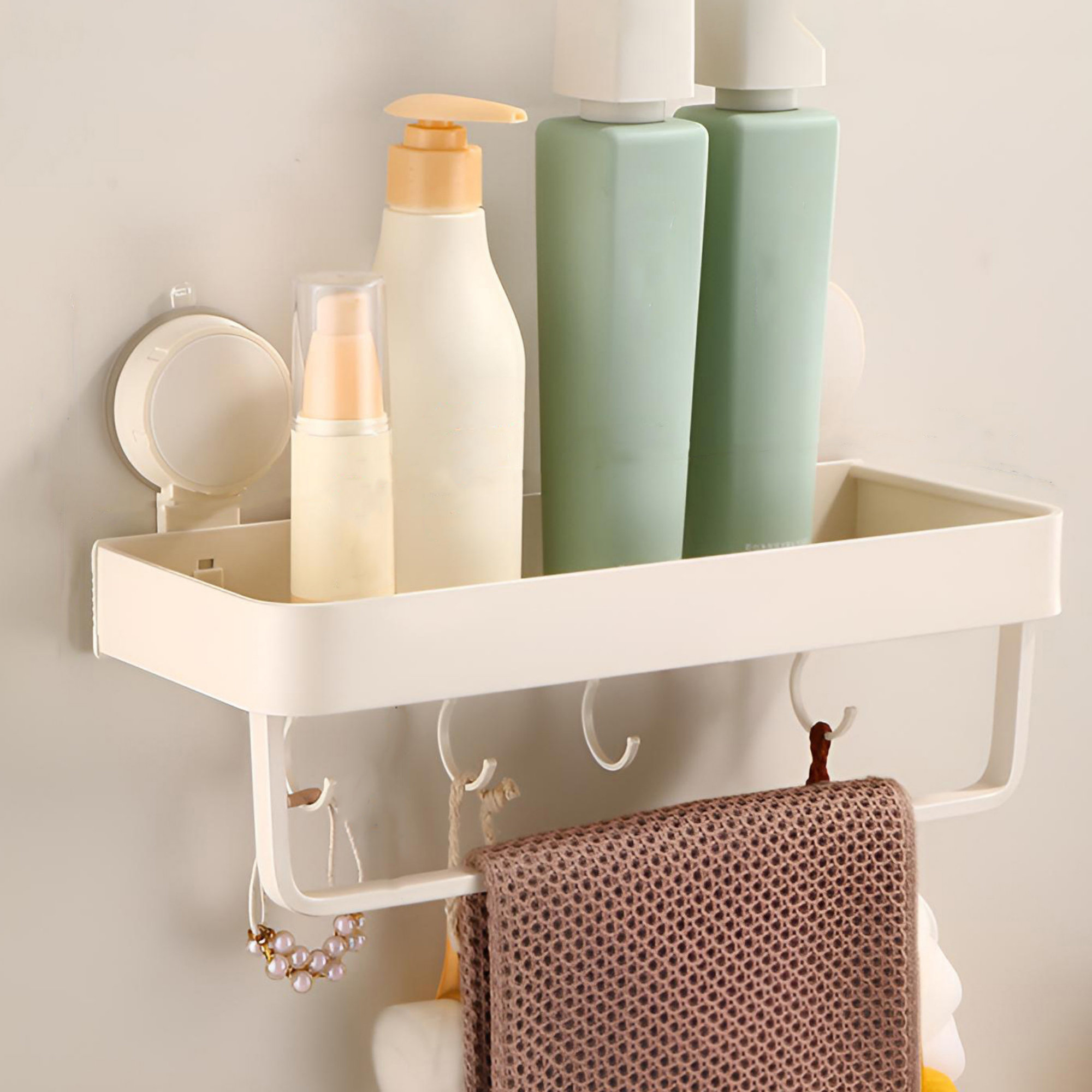 Rebrilliant Strong Suction Cup Storage Rack For Bathroom Storage ...