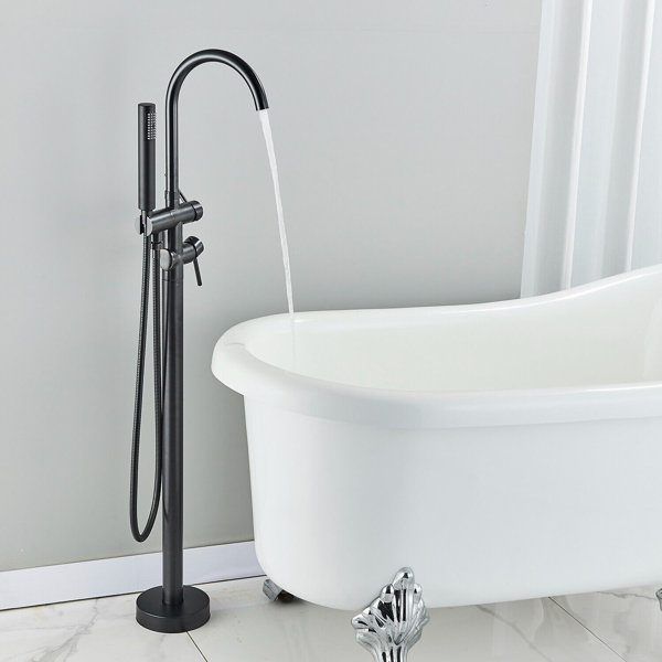 Belfry Bathroom Waterfall Free Standing Bathtub Filler High Flow Brass ...